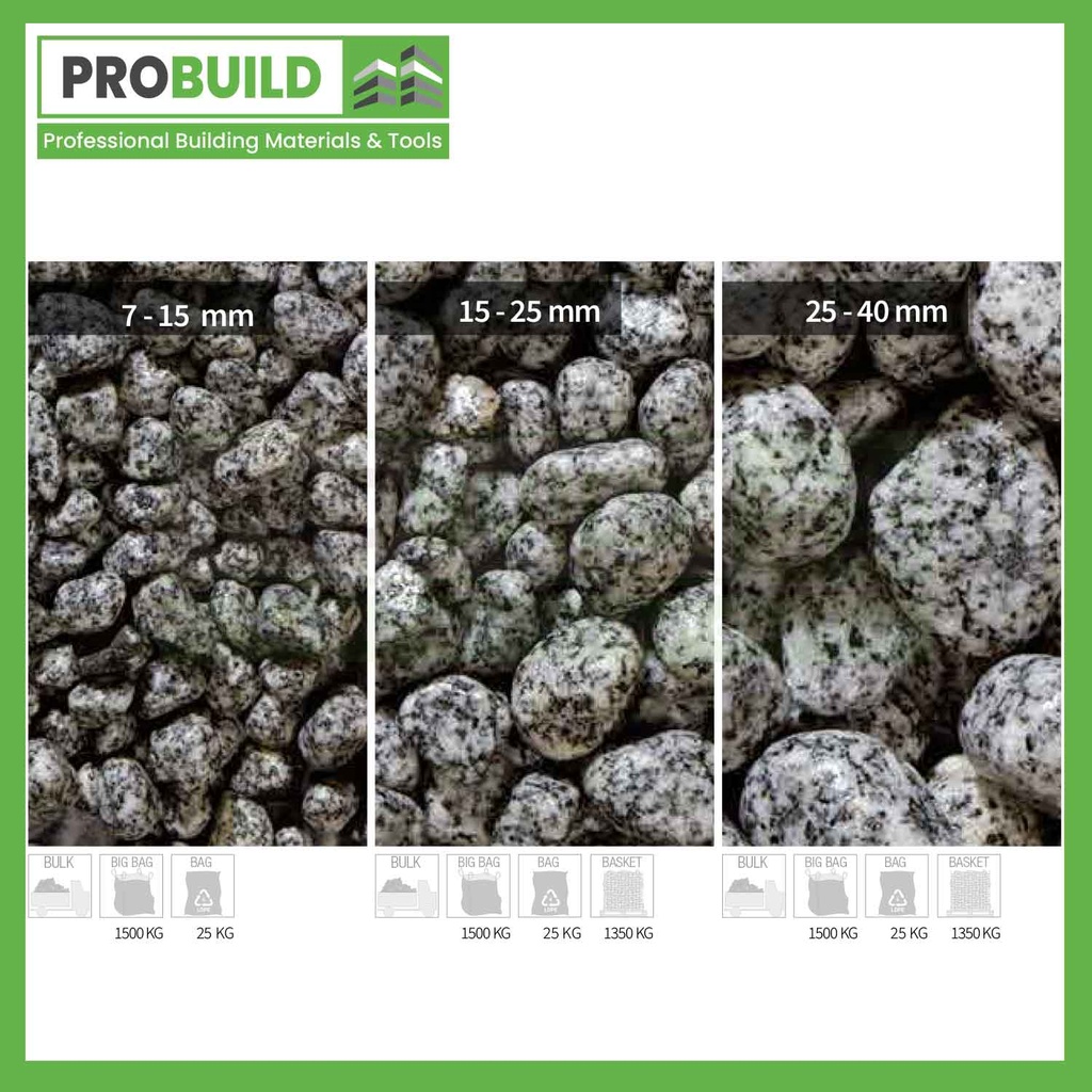 Granito Montorfano Pebbles | Probuild Malta